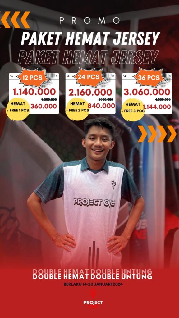 Custom Jersey Online – Diskon Jutaan Rupiah – Project One Apparel